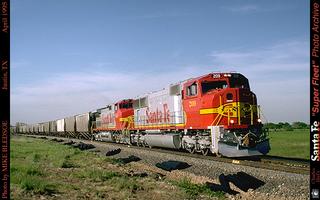 Santa Fe SUPER FLEET Photo Archive - SD75M #209
