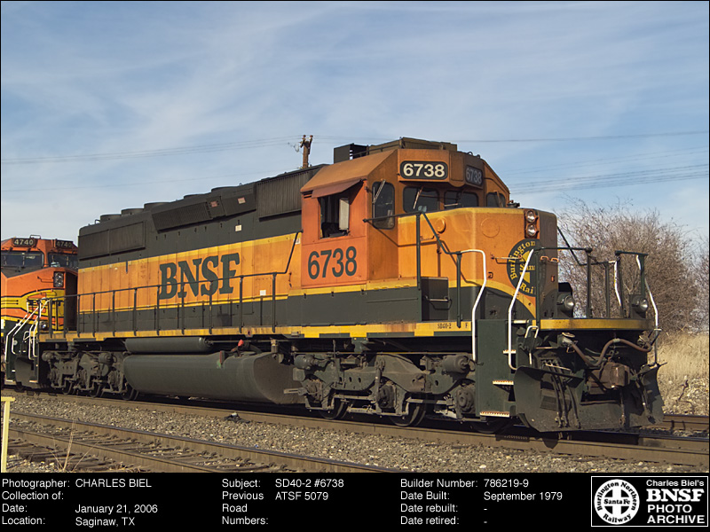 The BNSF Photo Archive - SD40-2 #6738