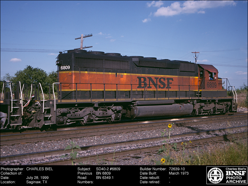 The BNSF Photo Archive - SD40-2 #6809