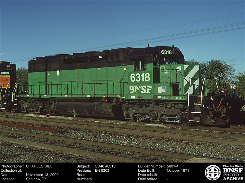 The BNSF Photo Archive - SD40 #6318