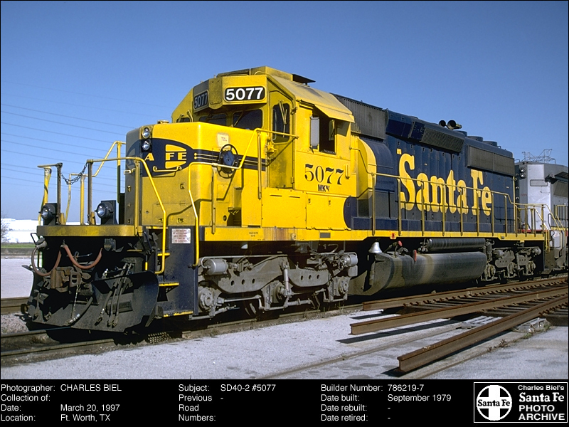 The ATSF Photo Archive - SD40-2 #5077