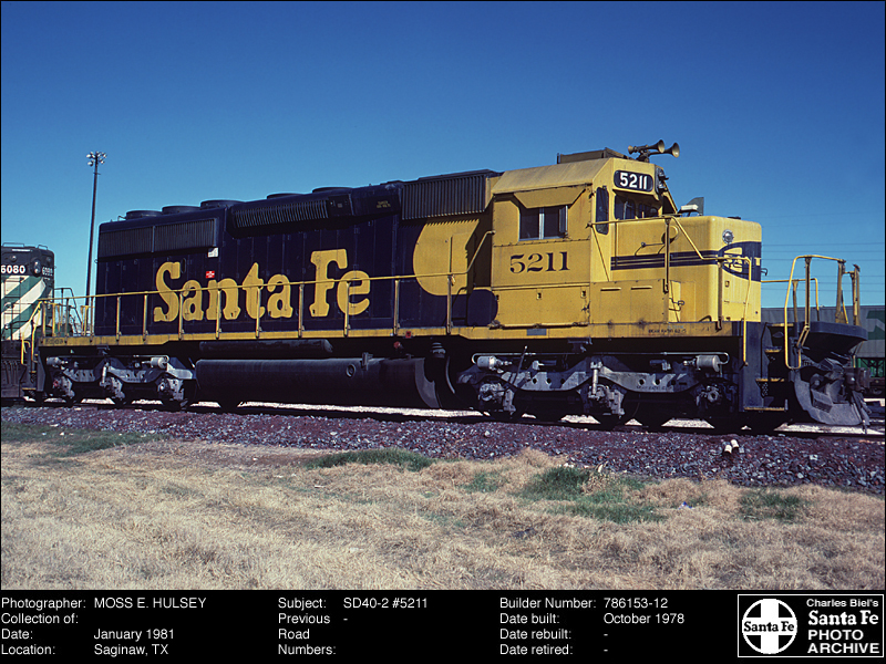 The ATSF Photo Archive - SD40-2 #5211