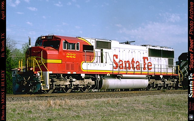 Santa Fe SUPER FLEET Photo Archive - SD75M #222