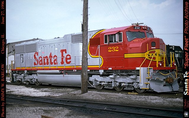 Santa Fe SUPER FLEET Photo Archive - SD75M #232