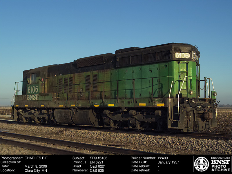 The BNSF Photo Archive - SD9 #6106